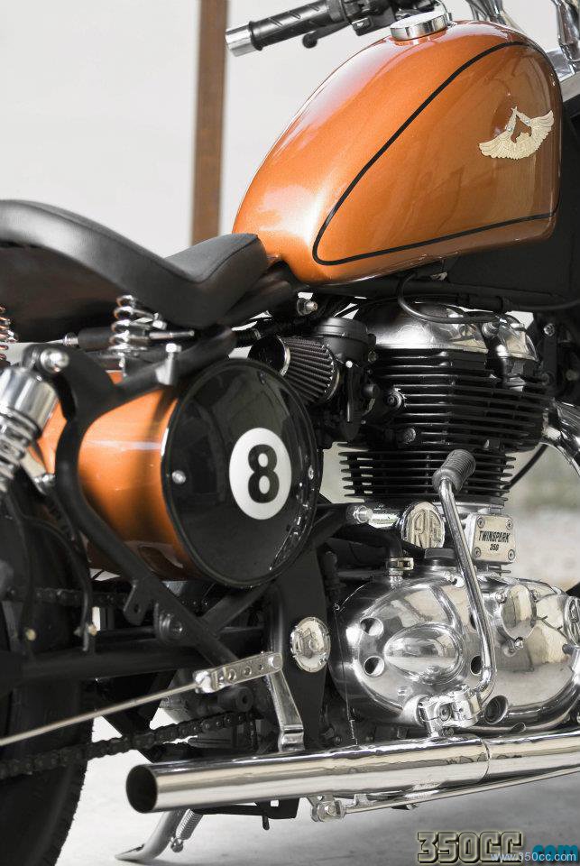 8 Ball Rajputana Custom Motorcycle Bobber Using Royal Enfield India03